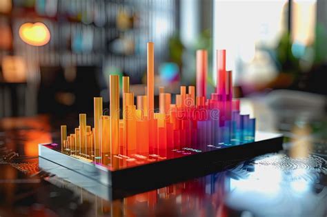 Three Dimensional Mockup Charts Showing Financial Data And Business Growth Stock Image Image