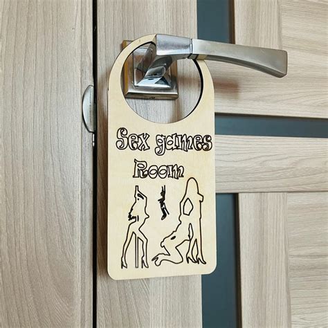 Do Not Disturb Wooden Door Hanger Sex Game Room Sign Door Etsy
