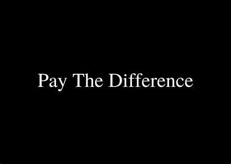 Pay The Difference Kirstie Twiner