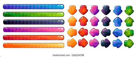 Cartoon Decorative Cursors Set Colorful Progress Stock Vector Royalty Free 784841683