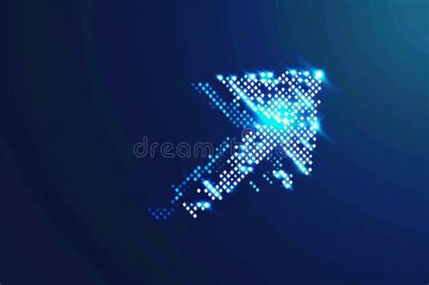 Vibrant Neon Cursor Icon Glowing With Dynamic Light Effects On A Dark