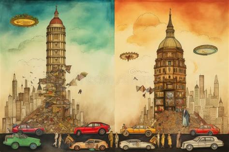 Income Inequality Generative Ai Stock Illustration Illustration Of