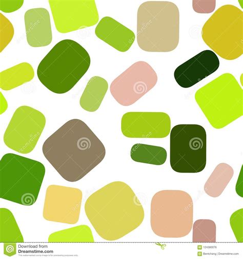 Seamless Abstract Conceptual Geometric Rounded Rectangle Pattern Cover Graphic Square