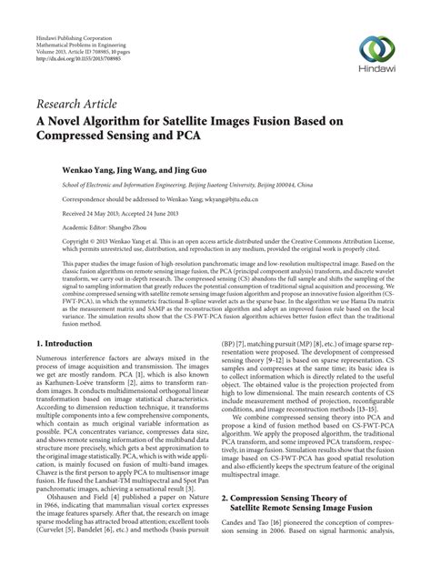 Pdf A Novel Algorithm For Satellite Images Fusion Based On Compressed