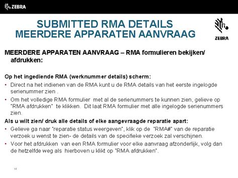 Hoe Werkt Het RMA Portal INHOUD Voordelen RMA