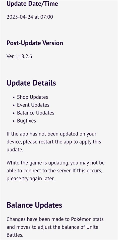 Pokémon Unite Philippines Open Community 🇵🇭 Update Datetime Facebook