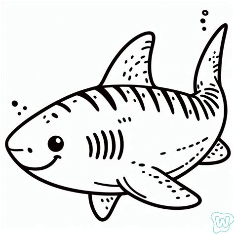 20 Tiburones Para Colorear Descargar Pdf Para Colorear