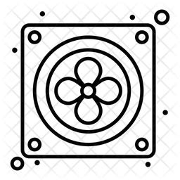 Cpu Fan Icon Download In Line Style