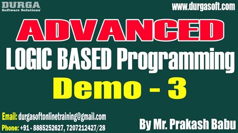 Advanced Logic Based Programming Tutorials Demo 3 By Mr