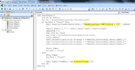 Realtime Modbus Excel Graph Modbus RTU HadiSCADA