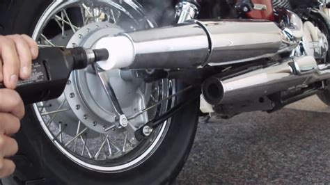 Removing The Baffle's, on a 2008 Honda Shadow Spirit ,Hole Saw Modification. - YouTube