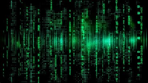 Premium Photo Data From A Digital Stream Or Binary Code On A Matrix Background With Vector