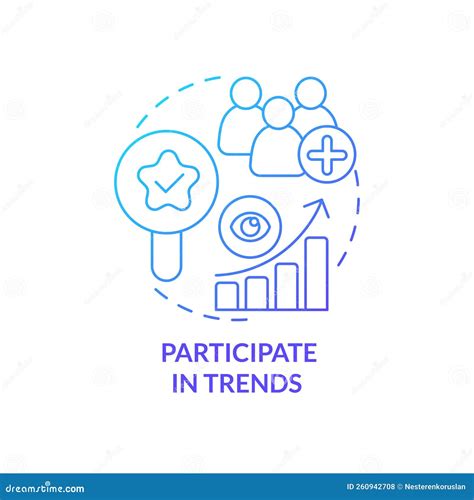 Participate In Trends Blue Gradient Concept Icon Stock Vector