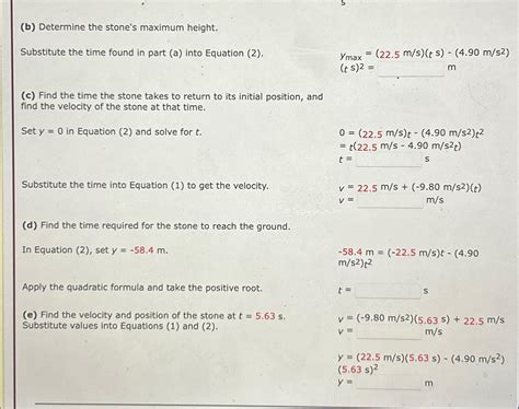Goal Apply The Kinematic Equations To A Freely Chegg