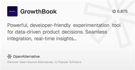 Growthbook Open Source Alternative To Statsig Launchdarkly And Optimizely