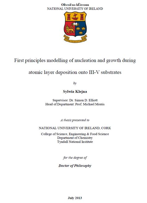 First Principles Modelling Of Nucleation And Growth During Atomic Layer Deposition Onto III V