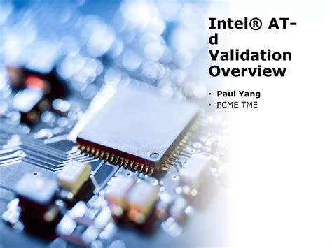 Intel® At D Validation Overview V0 3 Pdf