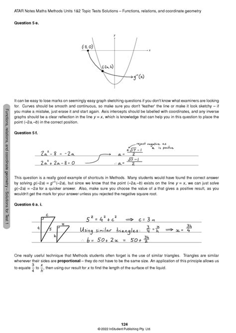 Atar Notes Vce Maths Methods 1and2 Topic Tests 2023 2024