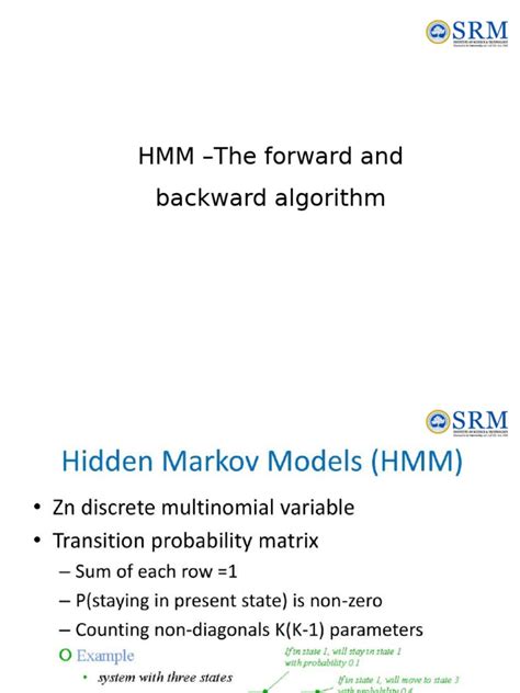 Unit 4the Forward And Backward Algorithm Pdf