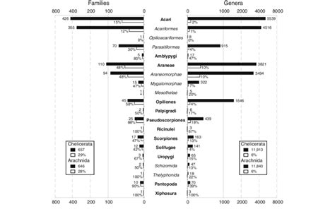 Number Of Families And Genera Described In All Higher Taxa Of