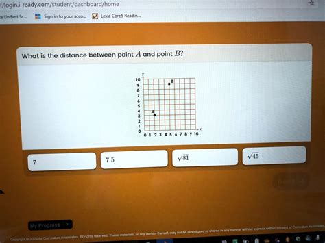 Solved What Is The Distance Between Point A And Point B Help Asap