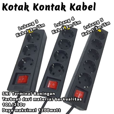 Jual Kotak Kontak Black Cream Lubang Kabel M M Shopee Indonesia