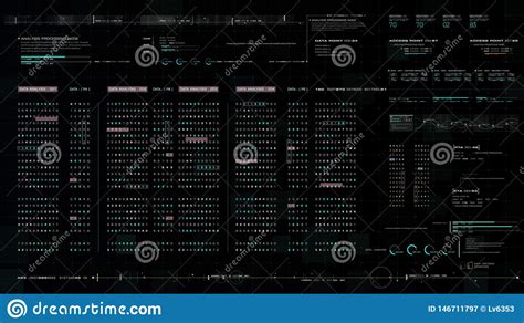 Futuristic Source Code Digital Data Telemetry Display Stock Illustration Illustration Of Crime