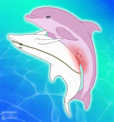 Rule 34 Blue Background Blue Eyes Blush Bottlenose Dolphin Cetacean