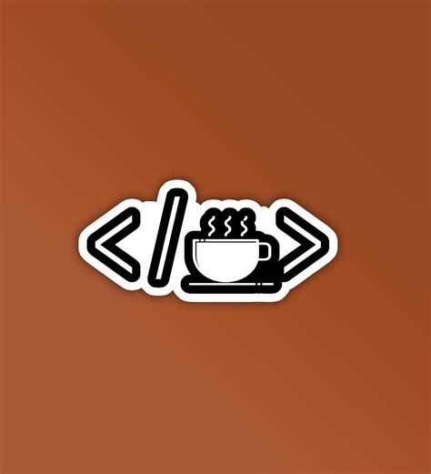 code coffee programmer coding sticker peeekaboo
