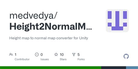 GitHub Medvedya Height NormalMap Height Map To Normal Map Converter For Unity