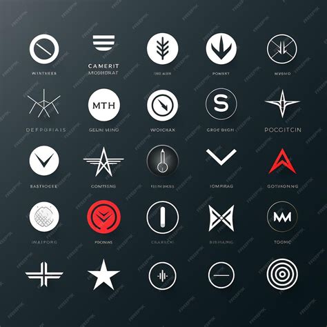 Premium Photo Collection Of Minimalist Flat Design Vector Logos For