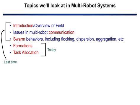 Ppt Multi Robot Systems Part Ii Powerpoint Presentation Free Download Id5335260