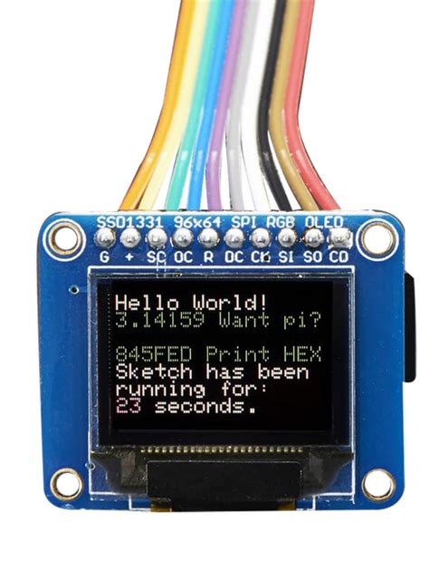 684 Adafruit Industries Adafruit 684 Mini Color Oled 0 96in Oled Display Breakout Board With
