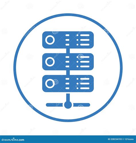 Database Hosting Server Icon Blue Version Stock Vector Illustration Of File Server 228234193