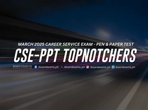Board Exams Ph The March 2025 Career Service Exam Pen Facebook
