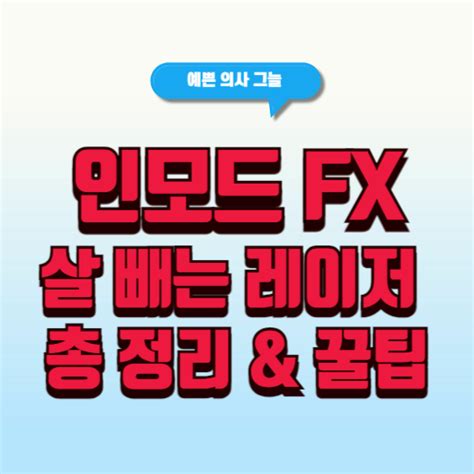 의사블로그 지방 태우는 레이저 인모드 Fx 총 정리