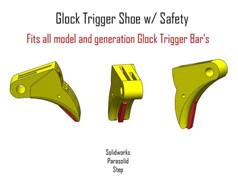 Glock Trigger Shoe W Safety 2pc Assembly Model