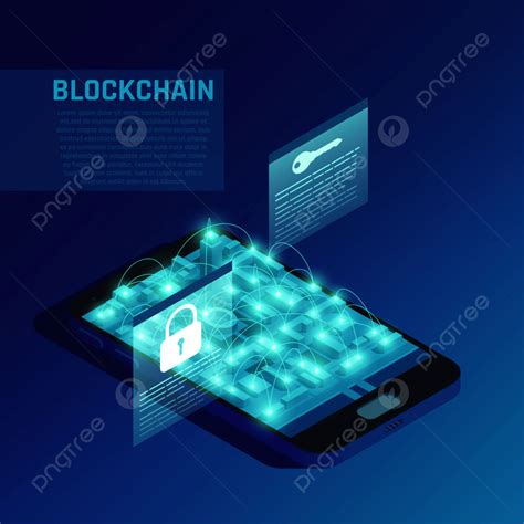 Blockchain Isometric Composition Cryptocurrency Mining Poster Template Download On Pngtree
