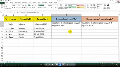 Tutorial Menggabungkan Kata Menjadi Sebuah Kalimat Di Ms Excel Digilifeskills Com