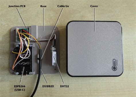 Wall WiFi Thermometer With ESP DHT22 And Cable Probe By Khkarel Download Free STL Model