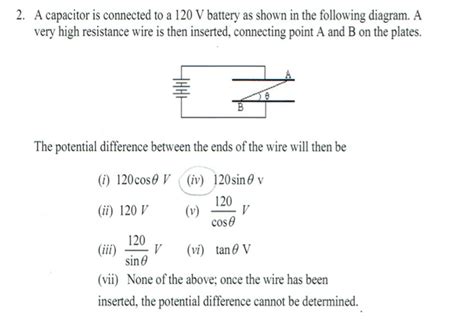 Solved What Is The Answer Why A Capacitor Is Connected Chegg Com