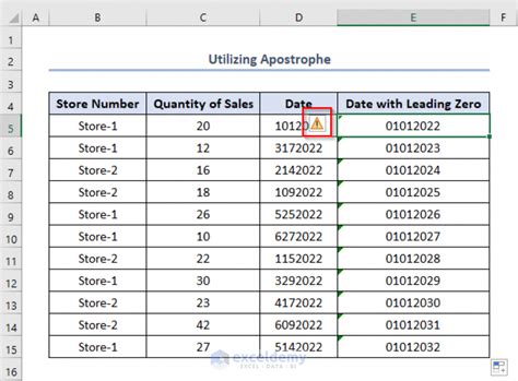 How To Keep Leading Zero In Excel Date Format 9 Quick Ways