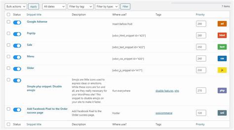 besten WordPress Snippet Plugins für deinen Code