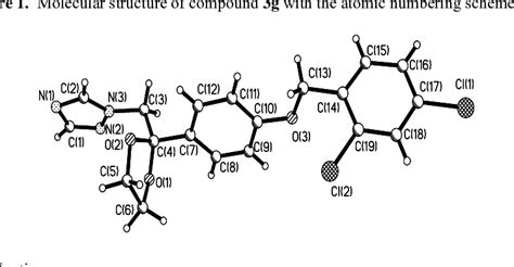 Molecular Structure Of Compound 3g With The Atomic Numbering Scheme