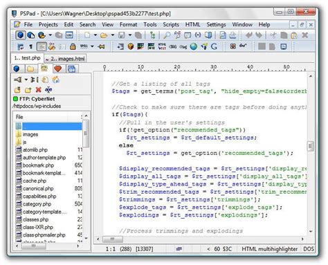 PSPad Editor להורדה בחינם וינס