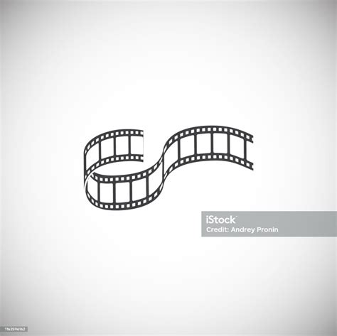 그래픽 및 웹 디자인에 대한 배경에 필름 스트립 관련 아이콘 간단한 그림 웹 사이트 버튼 또는 모바일 앱에 대한 인터넷 개념 기호입니다 감독에 대한 스톡 벡터 아트 및 기타