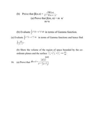Gamma Beta Functions DOC Physics Science