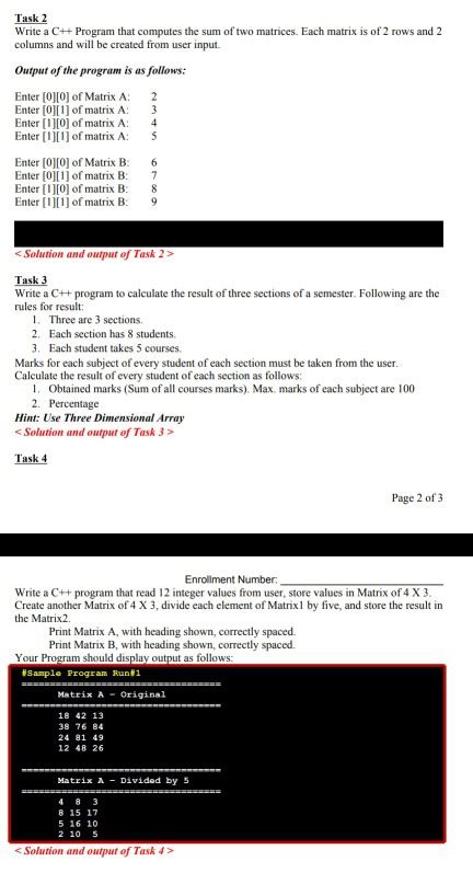 Solved Task 2 Write A Cprogram That Computes The Sum Of Two