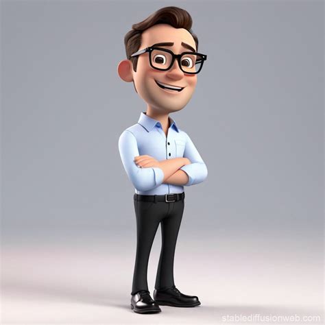 Simon Sinek D Pixar Cartoon Character Stable Diffusion Online