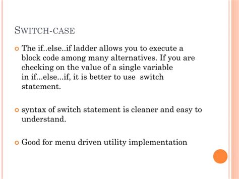 Control Flow Statements And Datatypes In C Ppt